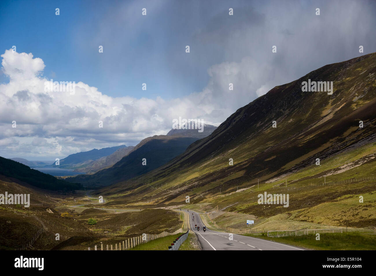 Kinlochewe valley, with the Loch Maree in the background Stock Photo ...