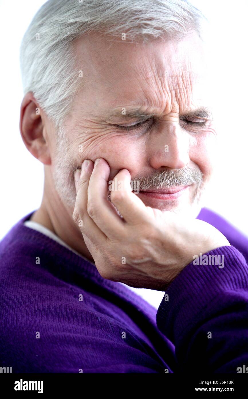 Man suffering from toothache Stock Photo - Alamy