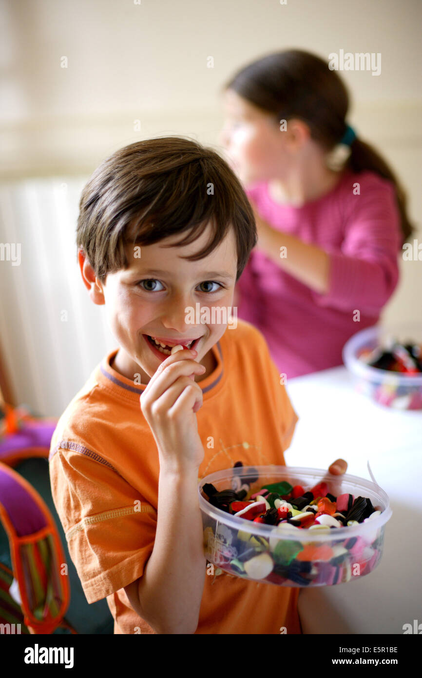 Year old girl eating sugar hi-res stock photography and images - Alamy