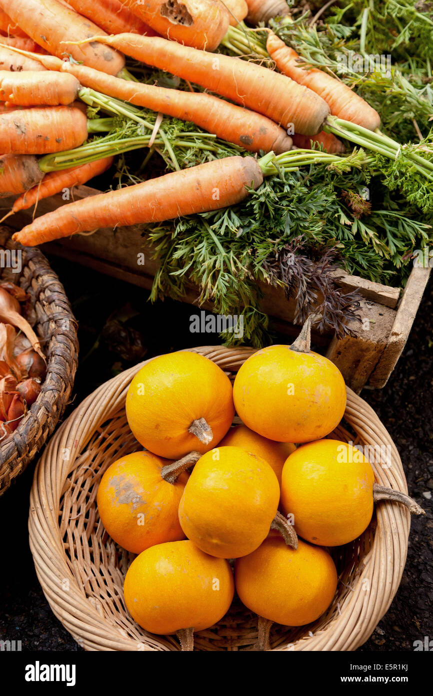 Organic fruits and vegetables Stock Photo - Alamy