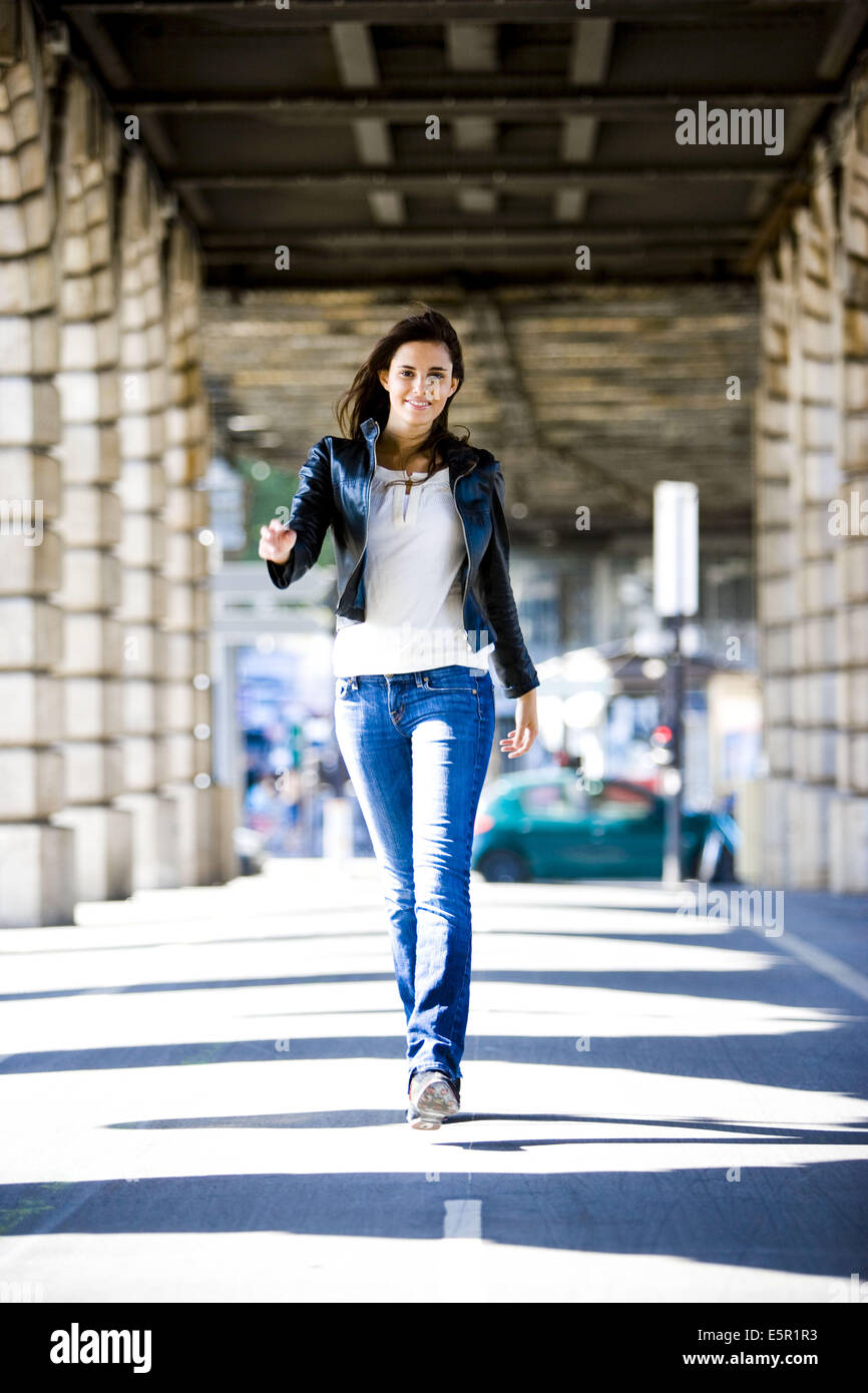 Woman practicing active walk Stock Photo - Alamy