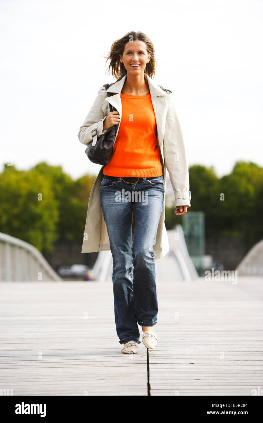 Woman practicing active walk Stock Photo - Alamy
