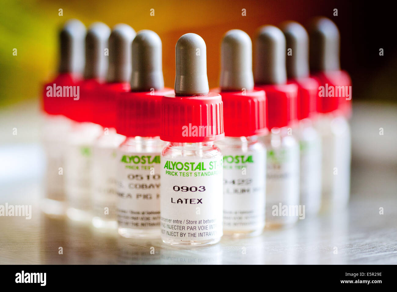 Allergenic extracts used for skin prick test, for allergens screening ...