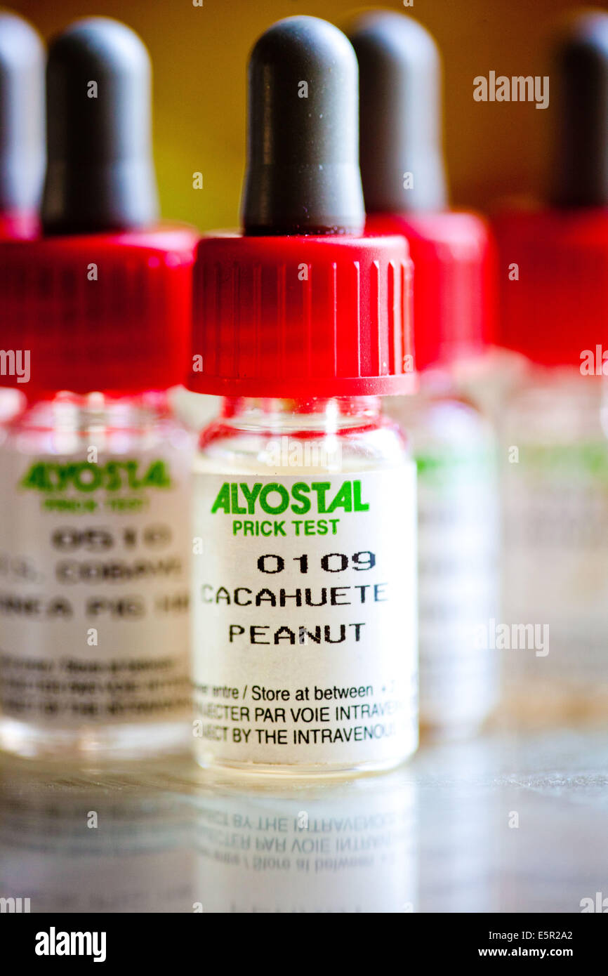 Allergenic extracts used for skin prick test, for allergens screening ...