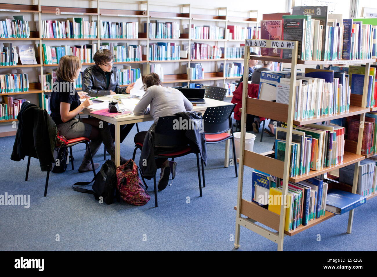 Students studying library france hi-res stock photography and images ...