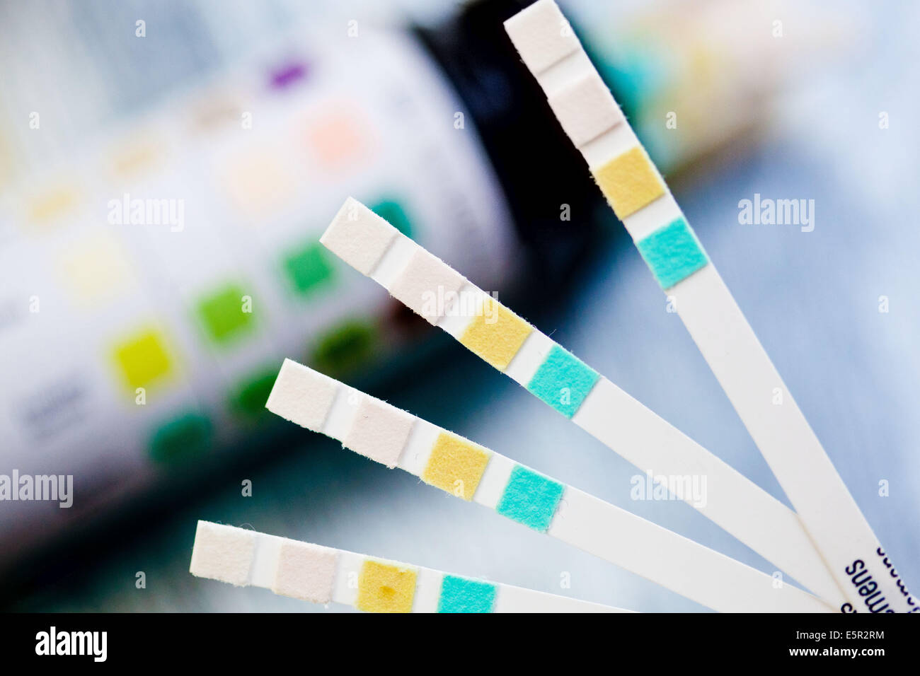 Multiple urine test strips for urinary tract infection (UTI) screening ...