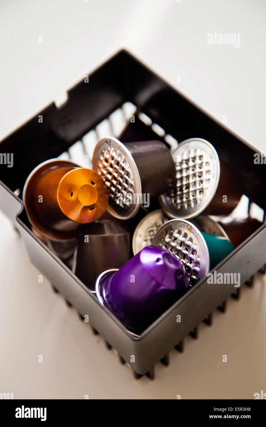 Individual capsules of espresso Stock Photo - Alamy