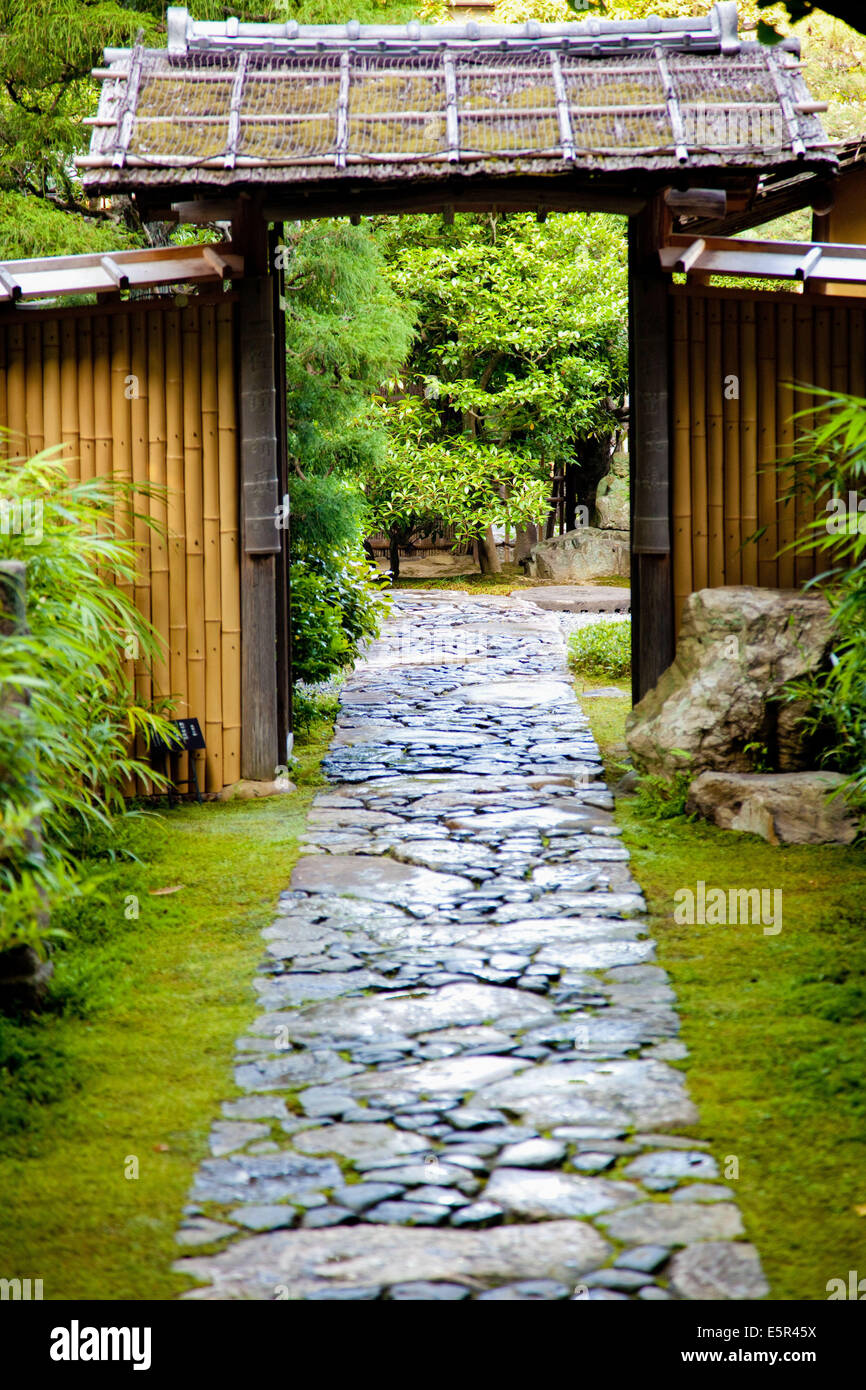 Path in a Japanese garden Stock Photo - Alamy
