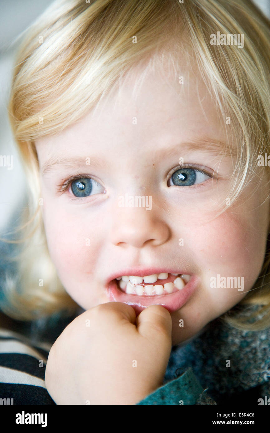 Portrait of a 30 month old girl Stock Photo - Alamy