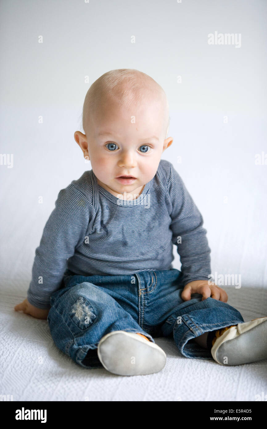 Portrait of 9 month old baby Stock Photo - Alamy