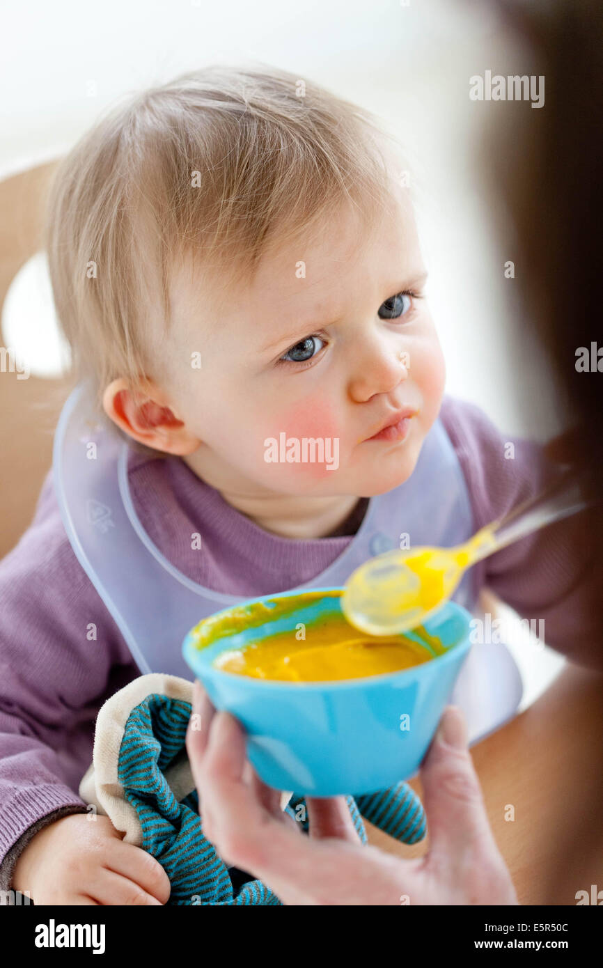18 month old girl eating hi-res stock photography and images - Alamy