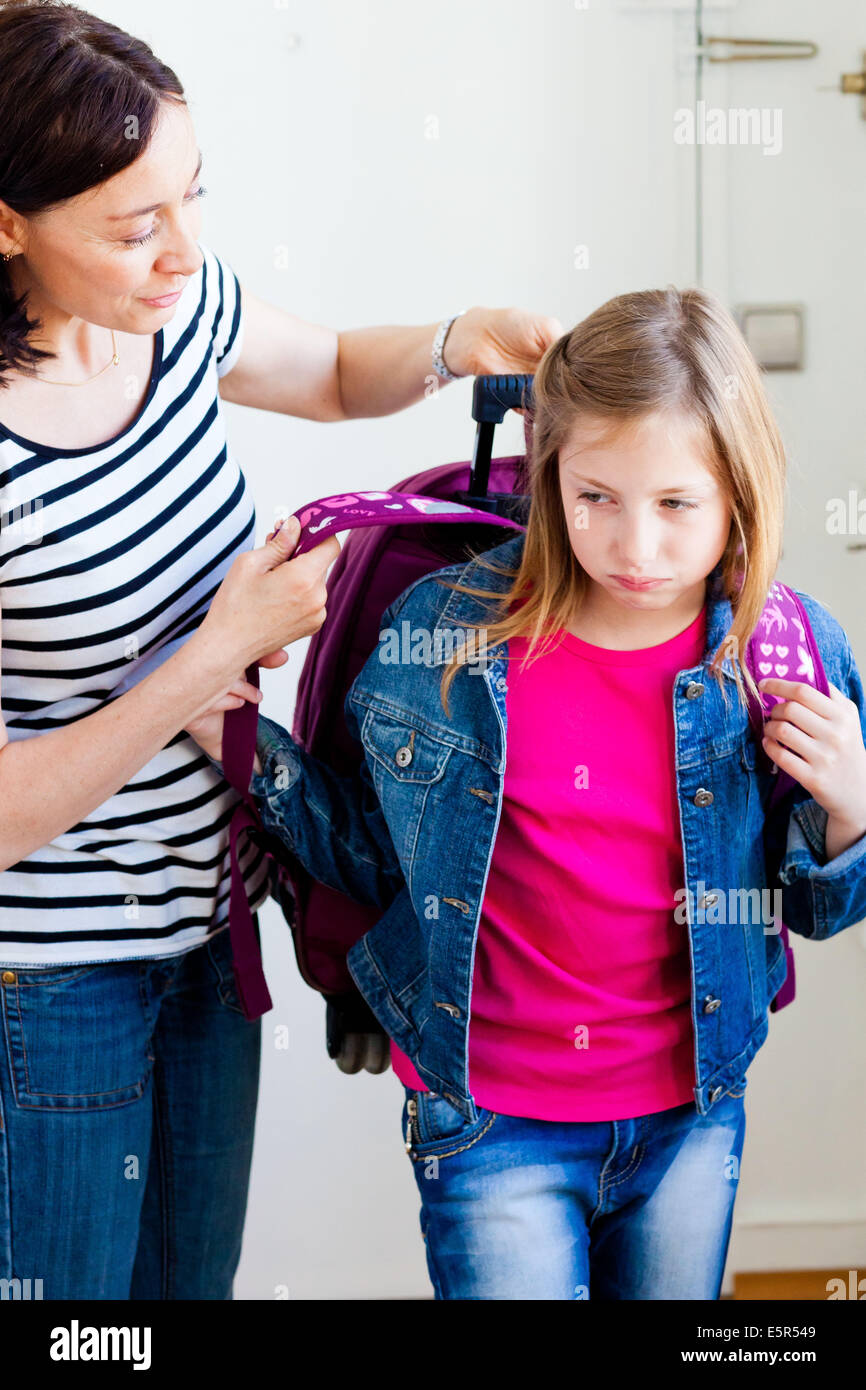 Start in school a 11-year-old girl Stock Photo - Alamy