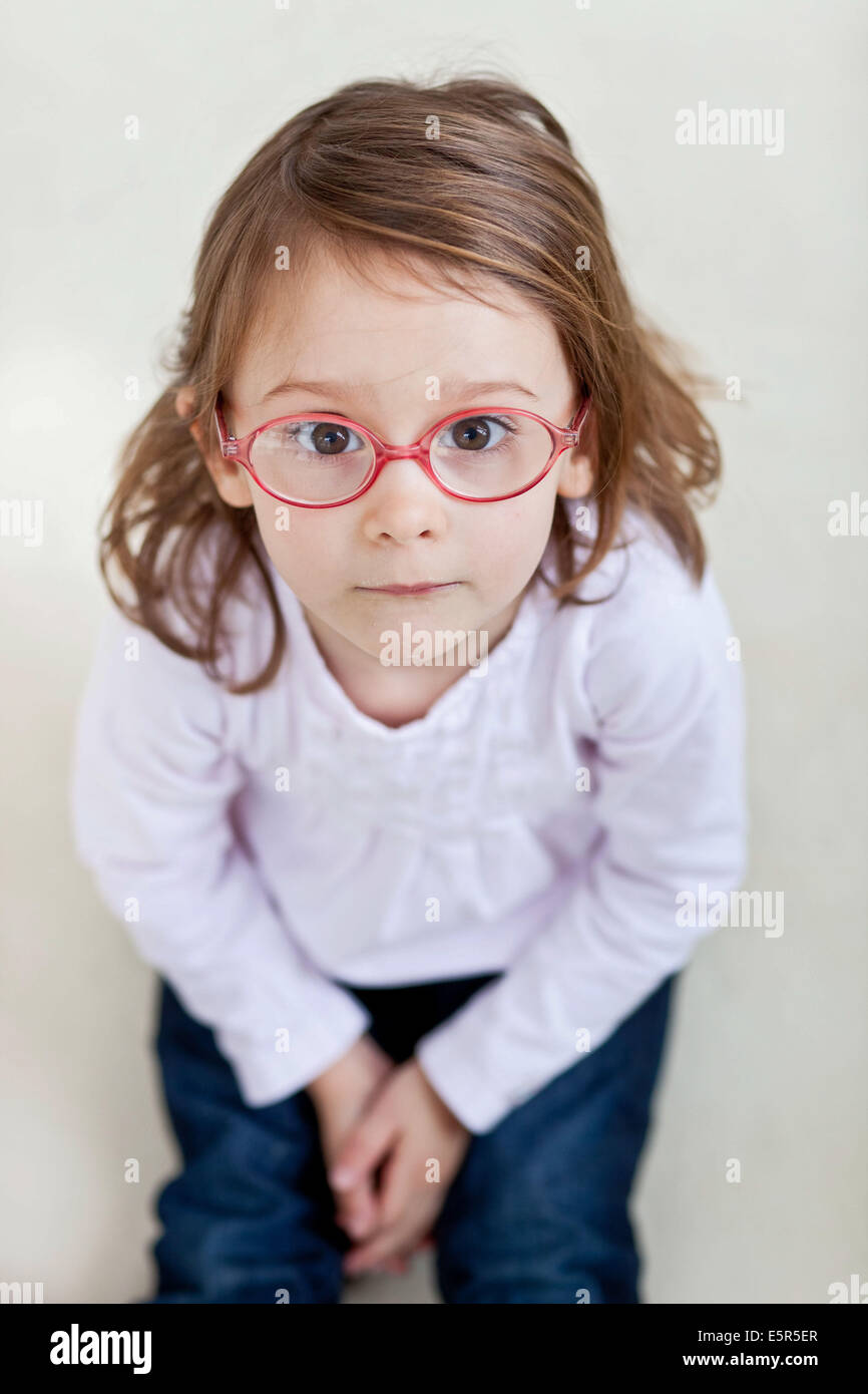 Year old girl prescription glasses hi-res stock photography and images ...