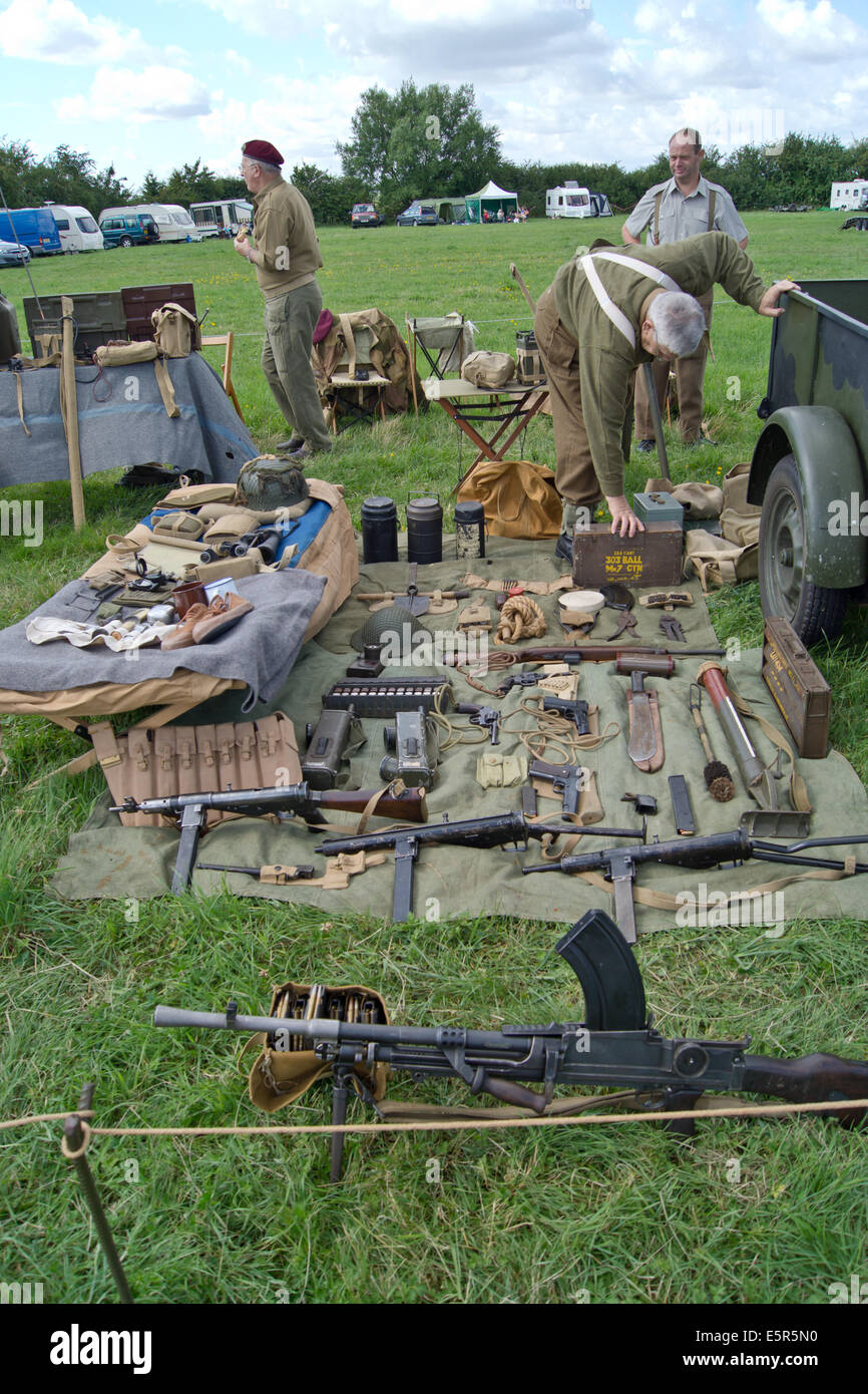 World war 2 memorabilia on show for people to see Stock Photo - Alamy