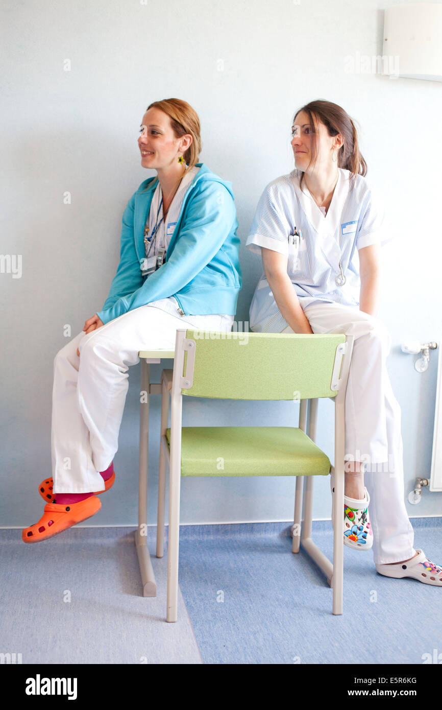 Nurses, Bordeaux hospital, France Stock Photo - Alamy