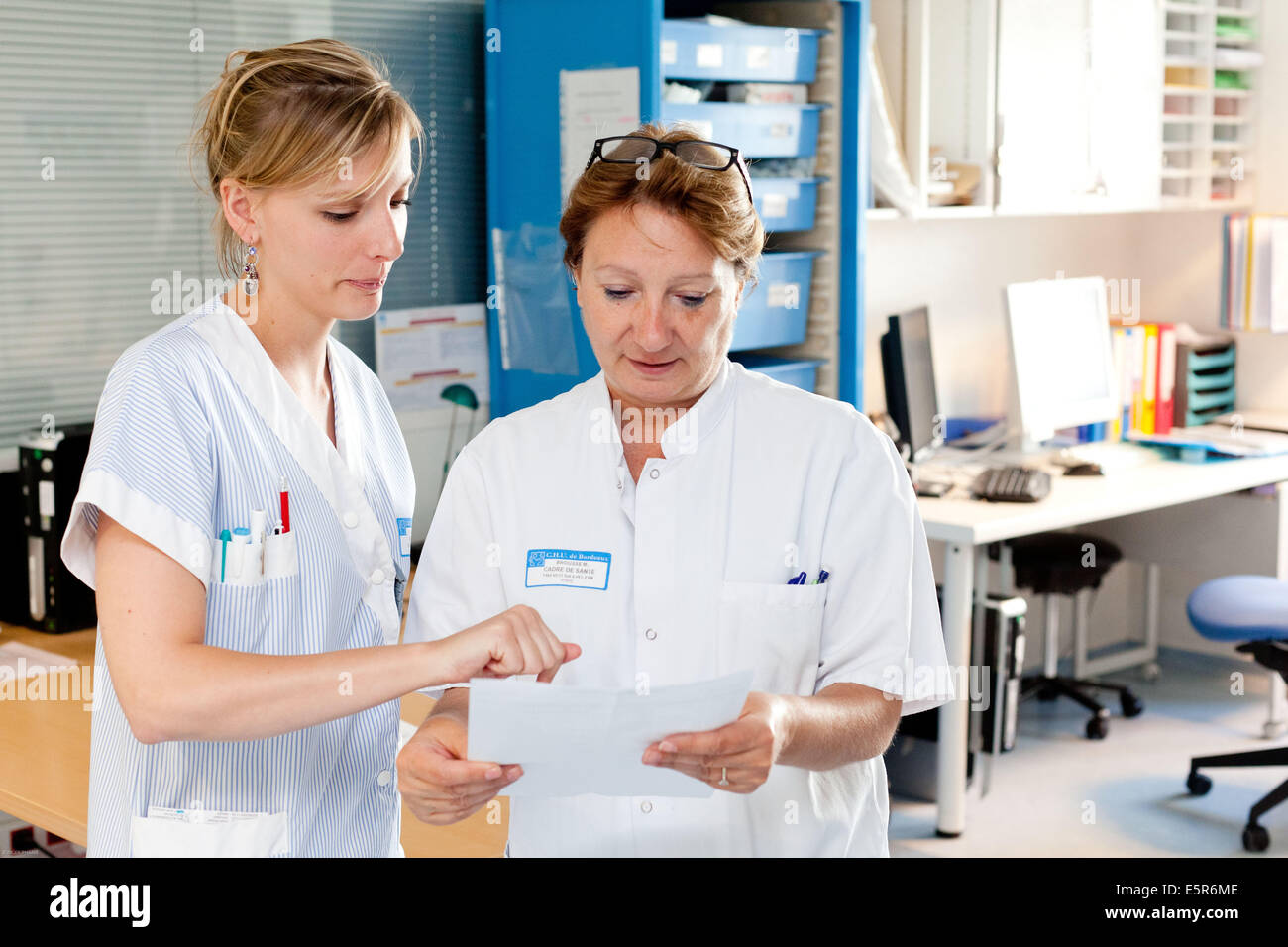 Nurses, Bordeaux hospital, France Stock Photo - Alamy