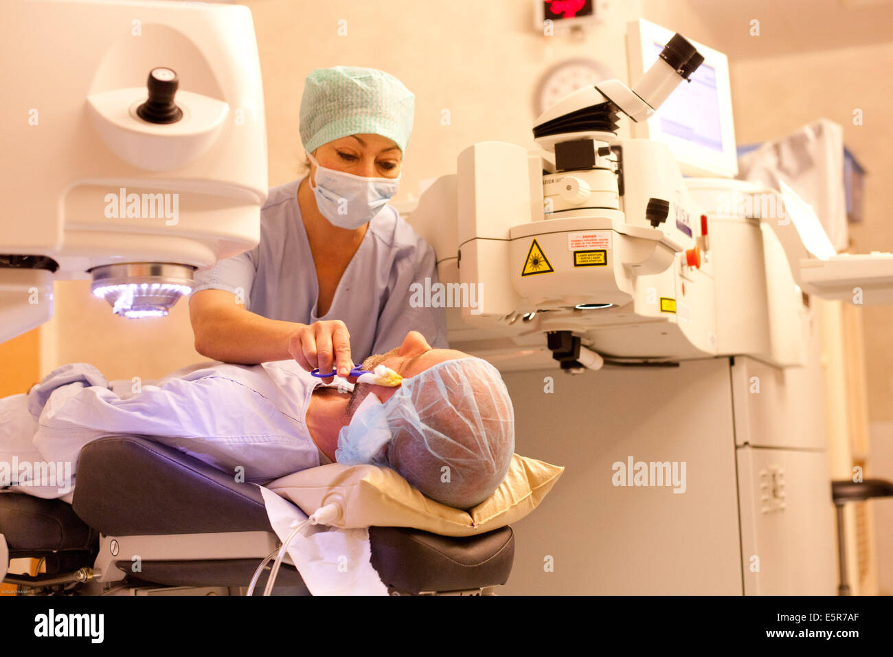 Laser surgery for myopia (short-sightedness), Nurse, Centre François ...