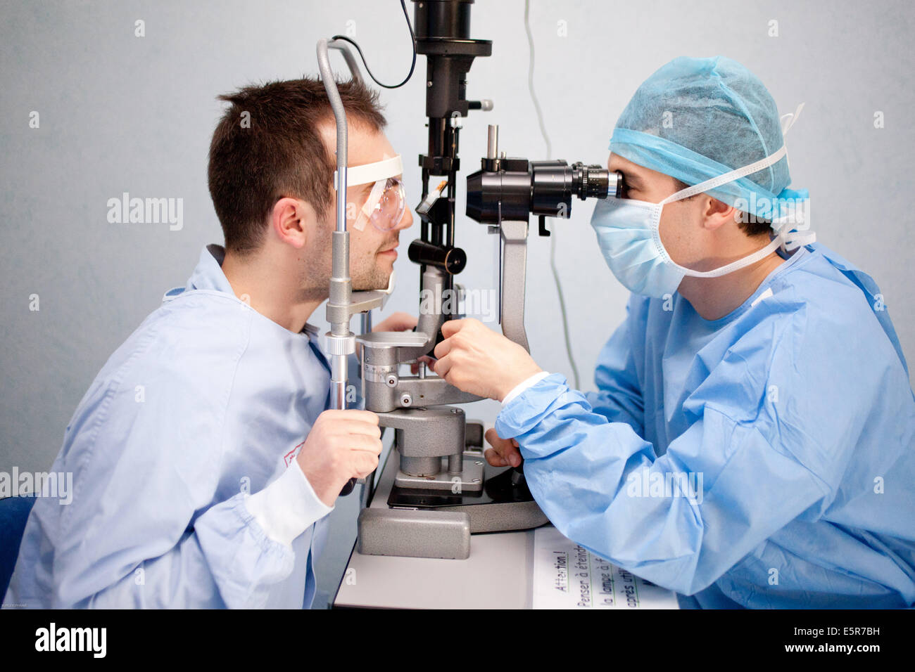 Post-operative ophthalmological examination, Laser surgery for myopia ...