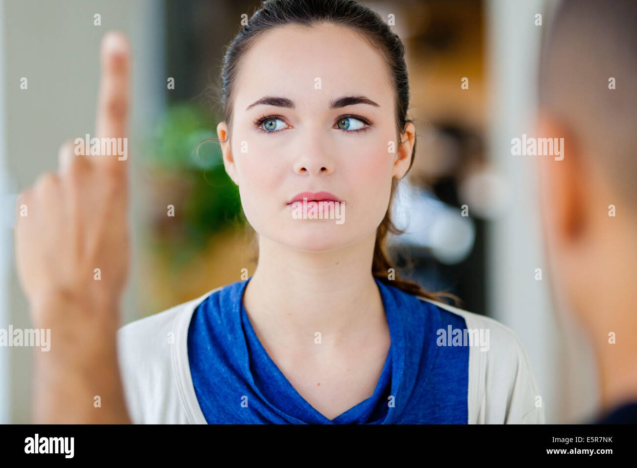 Woman undergoing EMDR (Eye Movement Desensitization and Reprocessing ... Woman undergoing EMDR (Eye Movement Desensitization and Reprocessing ...