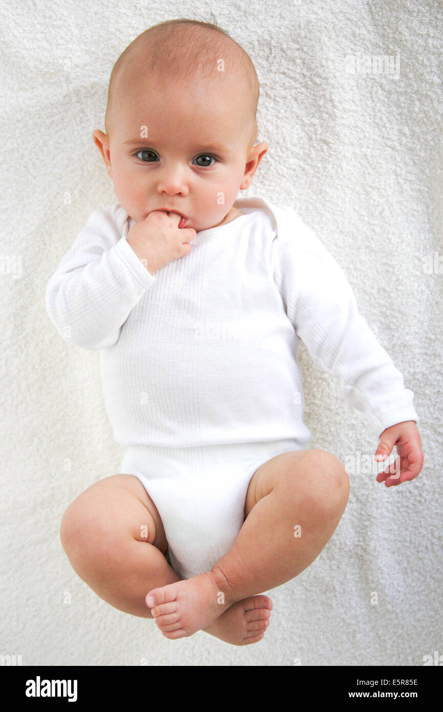 5 month old baby Stock Photo - Alamy