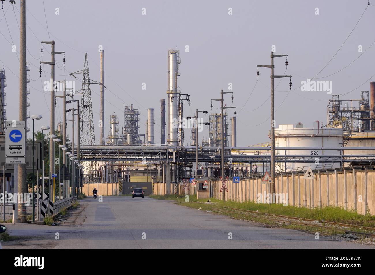 Venice, Italy, industrial Area of Porto Marghera, AGIP refinery Stock ...