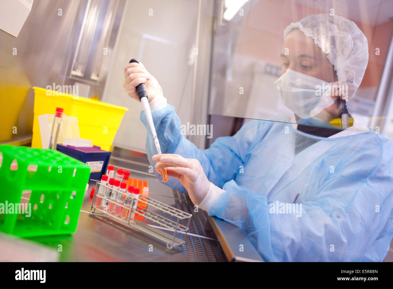 Virology laboratory, Limoges hospital, France Stock Photo - Alamy