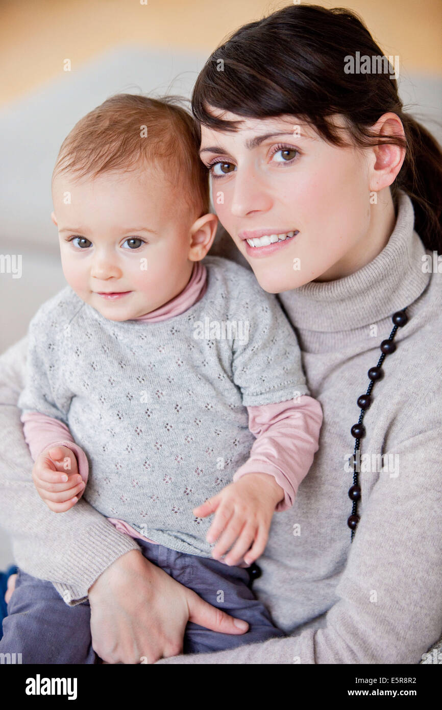 14 month old baby and mother Stock Photo - Alamy