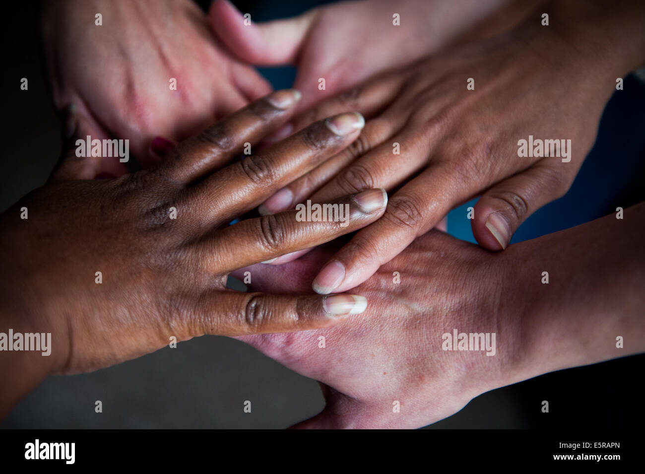 different colour hands Stock Photo - Alamy