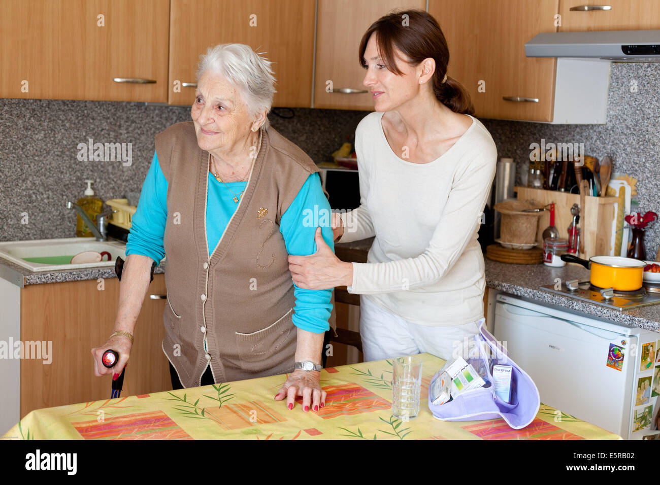 94 years old woman at home Stock Photo - Alamy