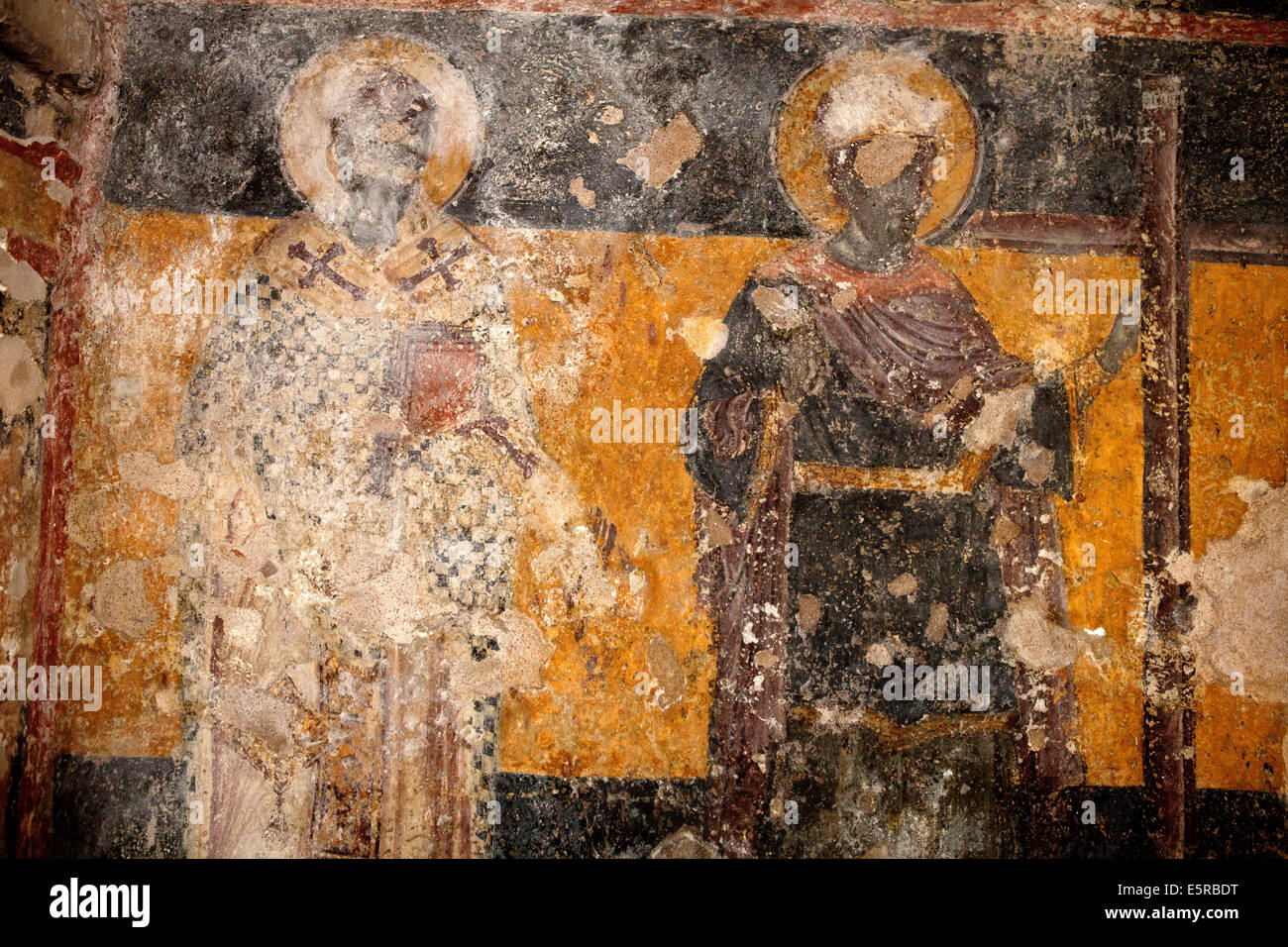 Byzantine Fresco,Byzantine fresco at Agios Spyridon temple at Plaka ...