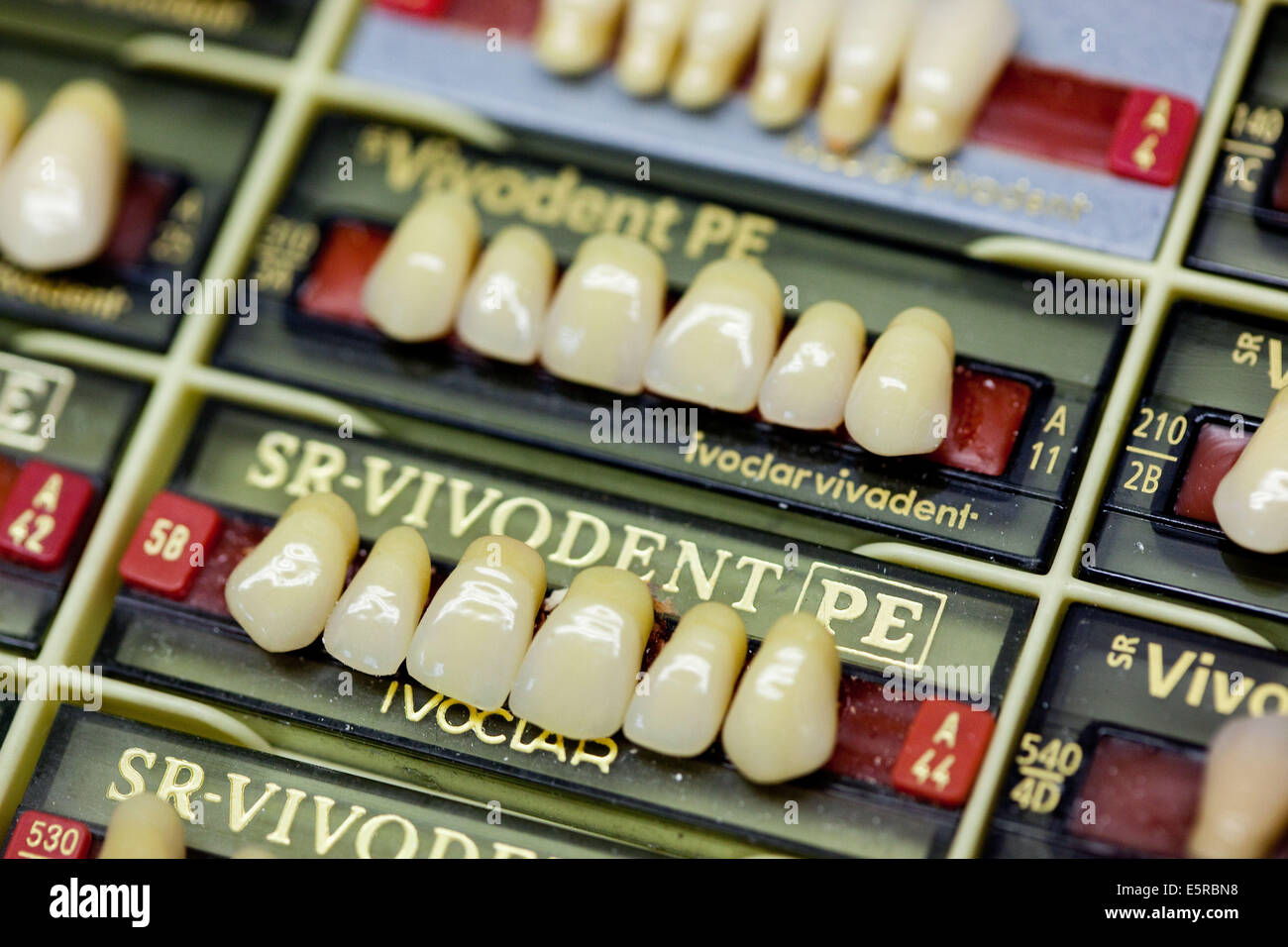 Tooth color atlas used to choose the color of the ceramic for ...