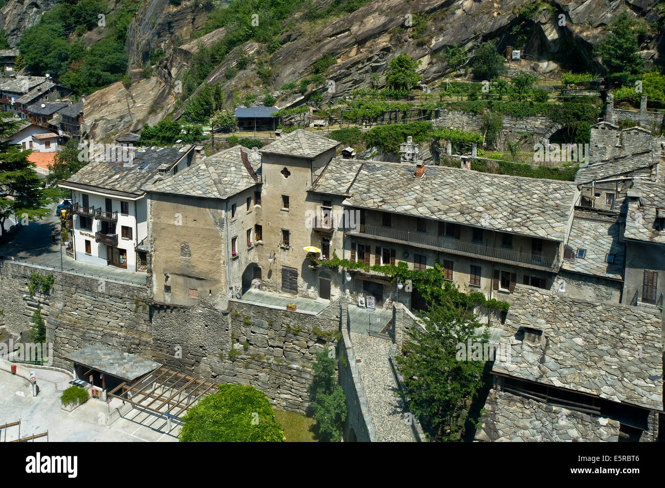 Italy Valley of Aosta Bard the Village Stock Photo - Alamy