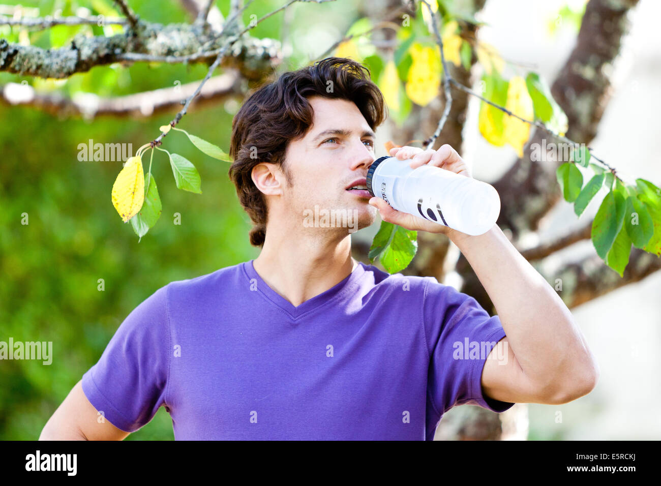 Man drinking water Stock Photo - Alamy