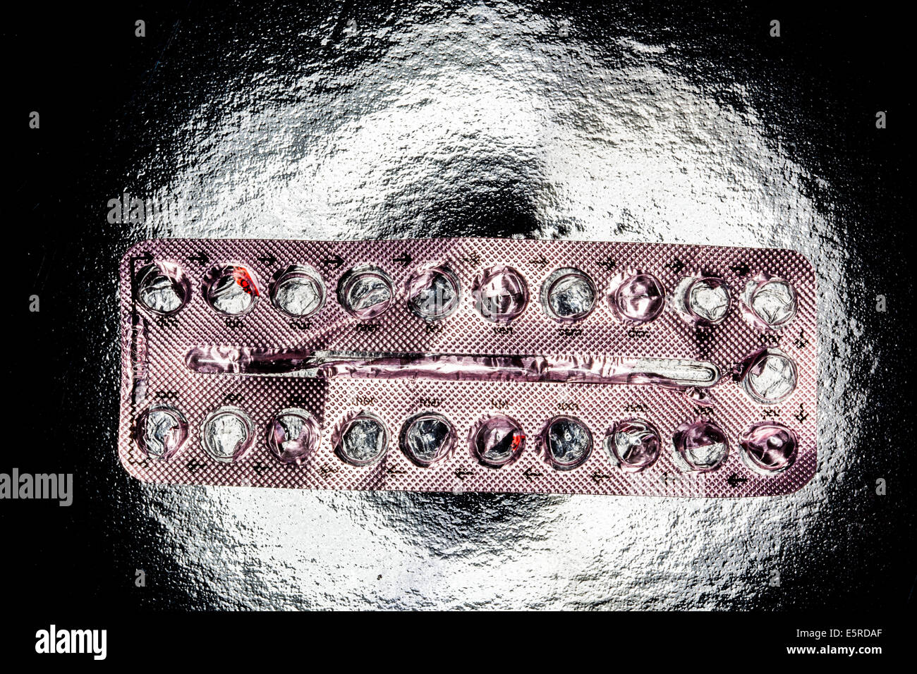 Empty contraceptive pill blister pack Stock Photo - Alamy