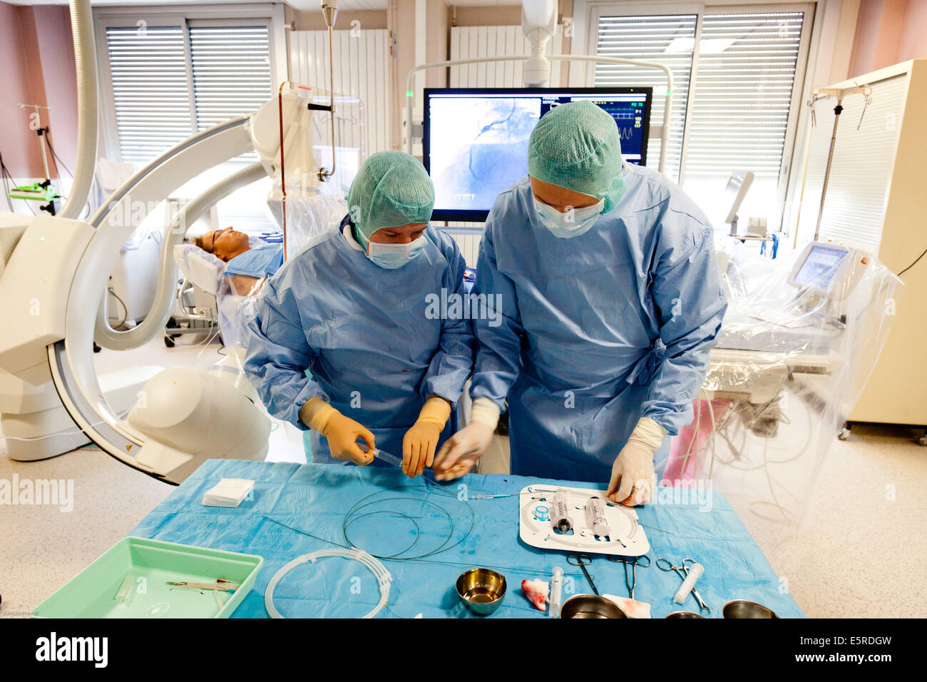 Coronarography hemodynamic diagnostic angiography hi-res stock ...