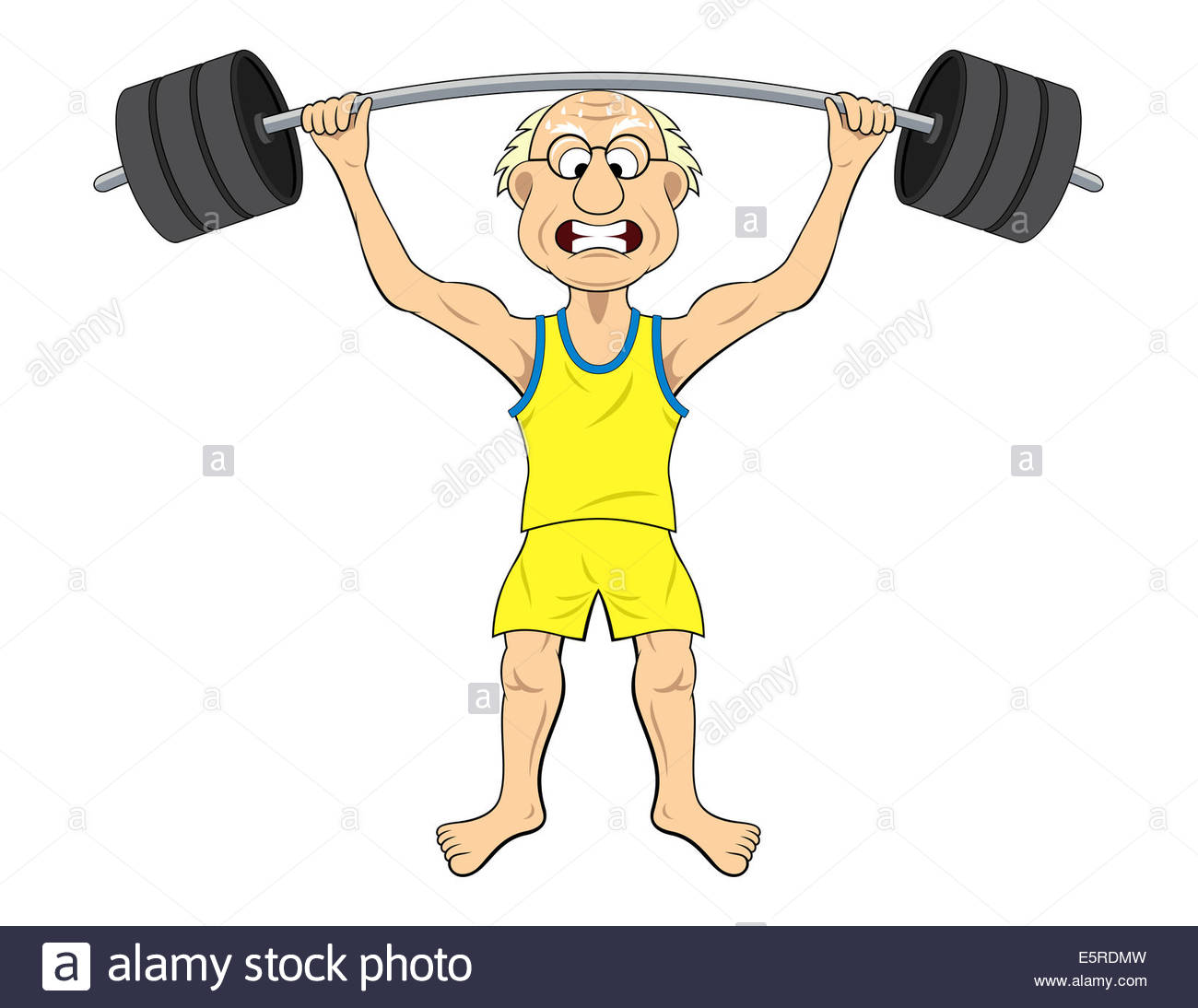 Cartoon Illustration Strong Man Lifting Stock Photos & Cartoon ...