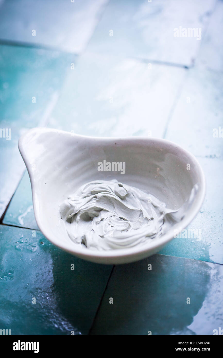 Paste of green clay Stock Photo - Alamy