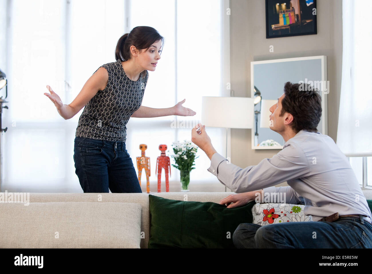 Couple discuss conflict hi-res stock photography and images - Alamy