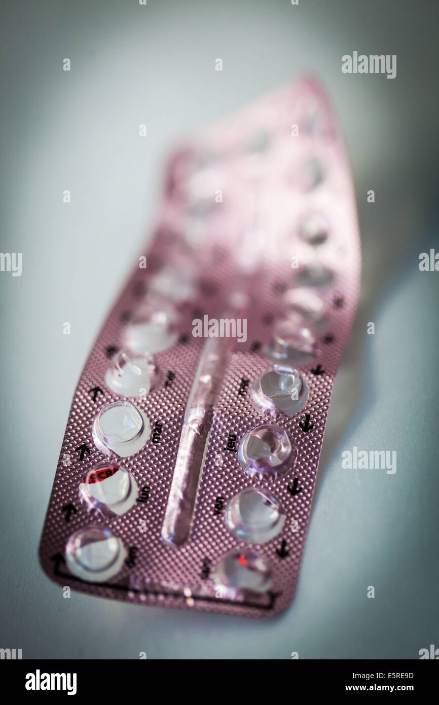 Empty contraceptive pill blister pack Stock Photo - Alamy