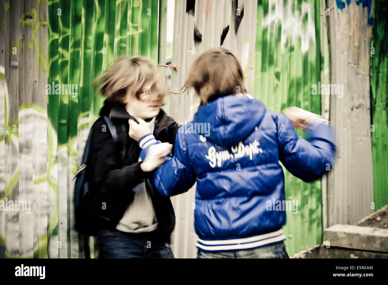 Fight between two boys hi-res stock photography and images - Alamy