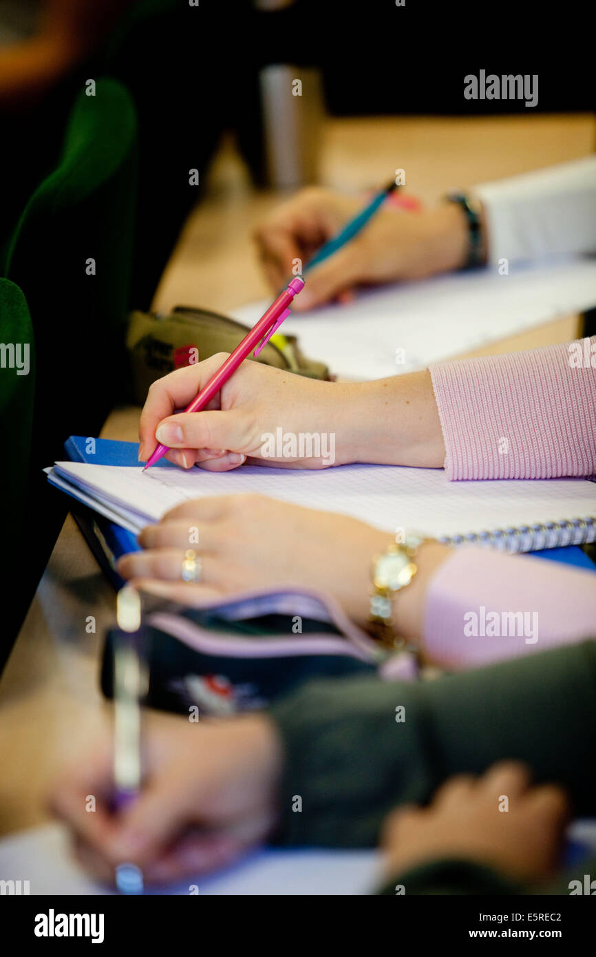 Students having class Stock Photo - Alamy
