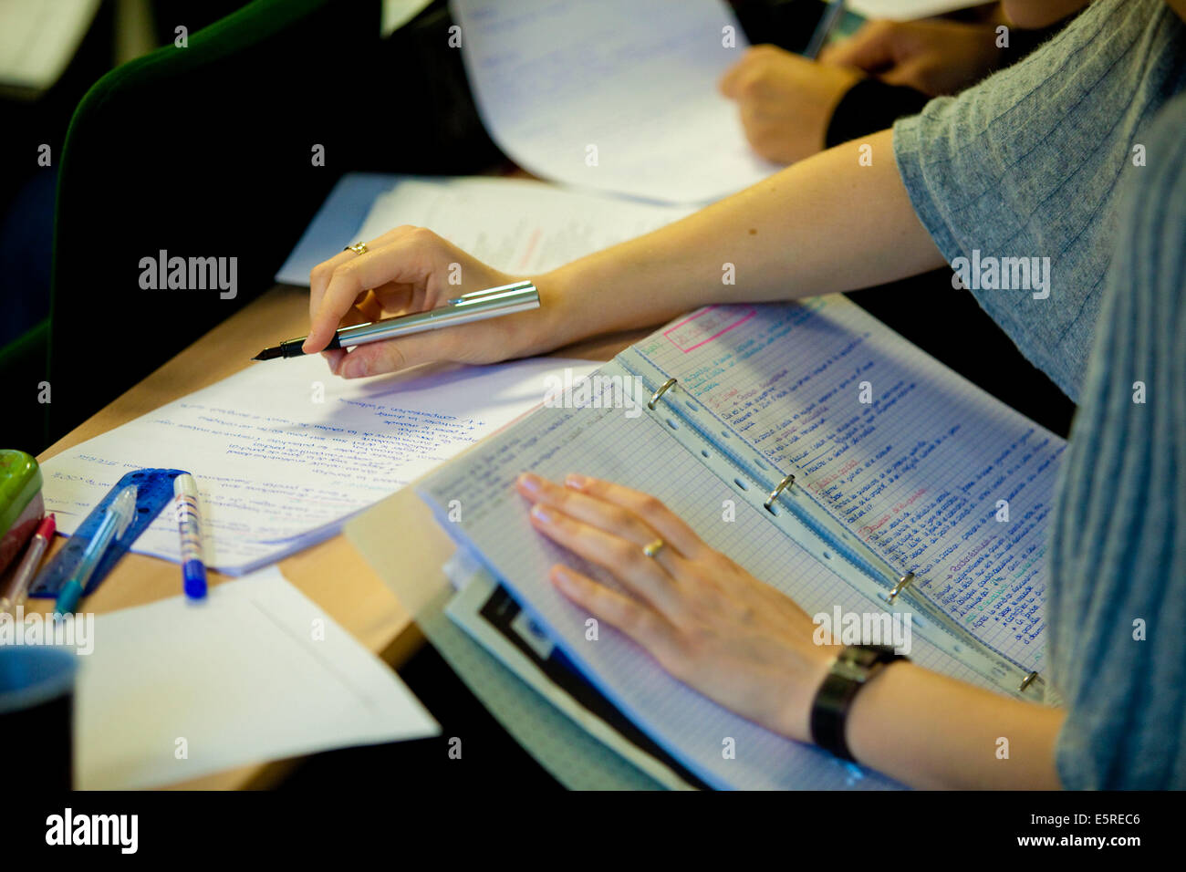 Students having class Stock Photo - Alamy