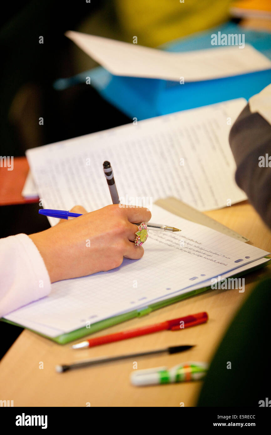 Students having class Stock Photo - Alamy