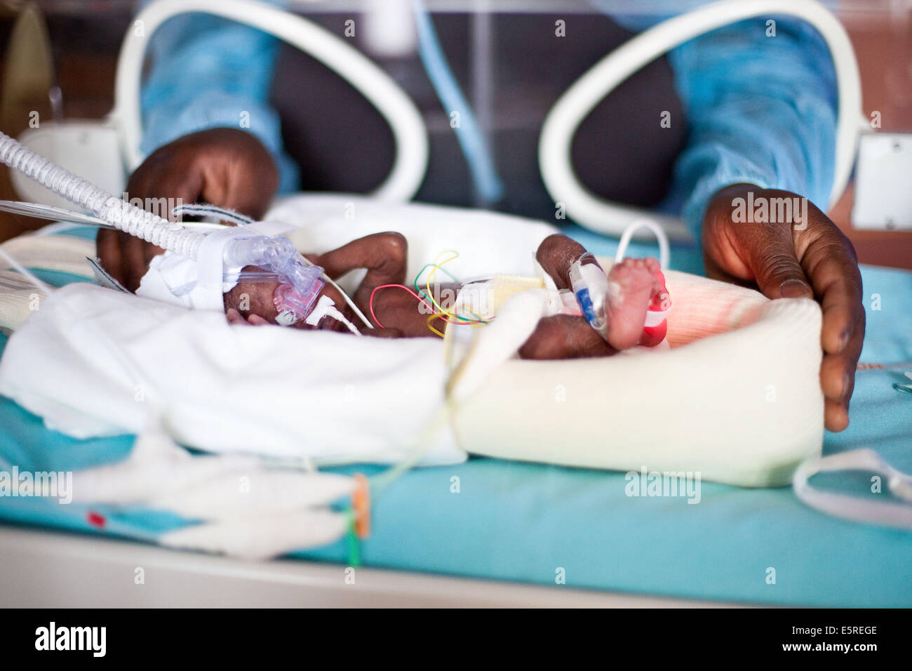 Black Premature Babies In Incubators