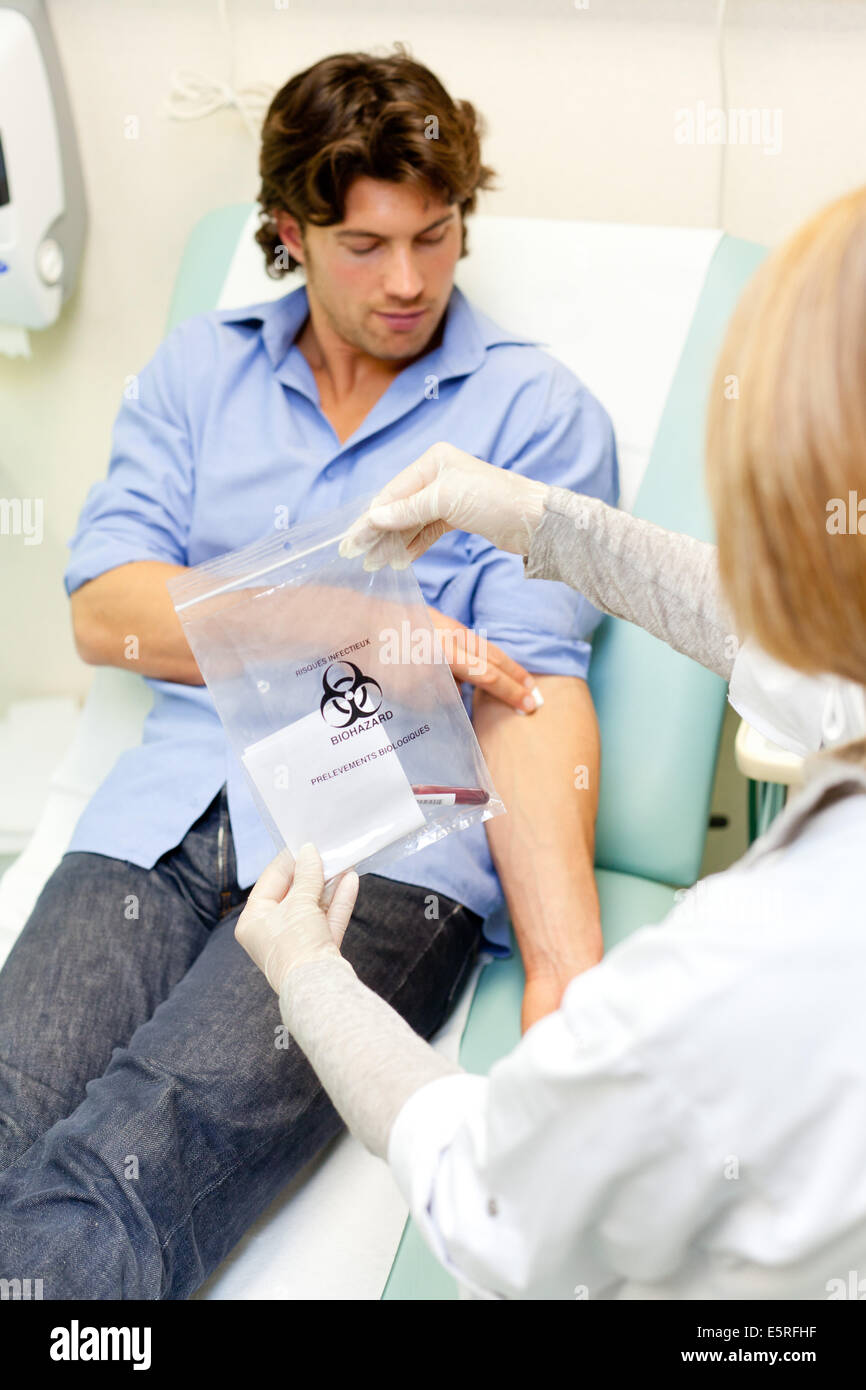 Blood test man having hi-res stock photography and images - Alamy