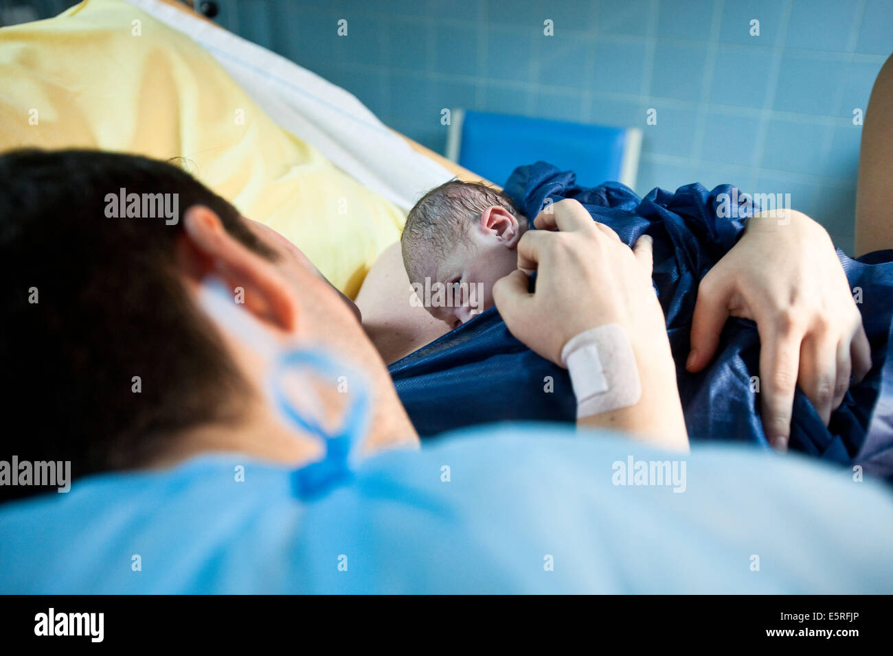 Delivery, Maternity department, Cochin hospital, Paris, France Stock ...