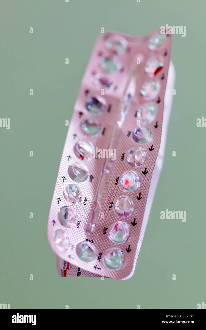 Empty contraceptive pill blister pack Stock Photo - Alamy