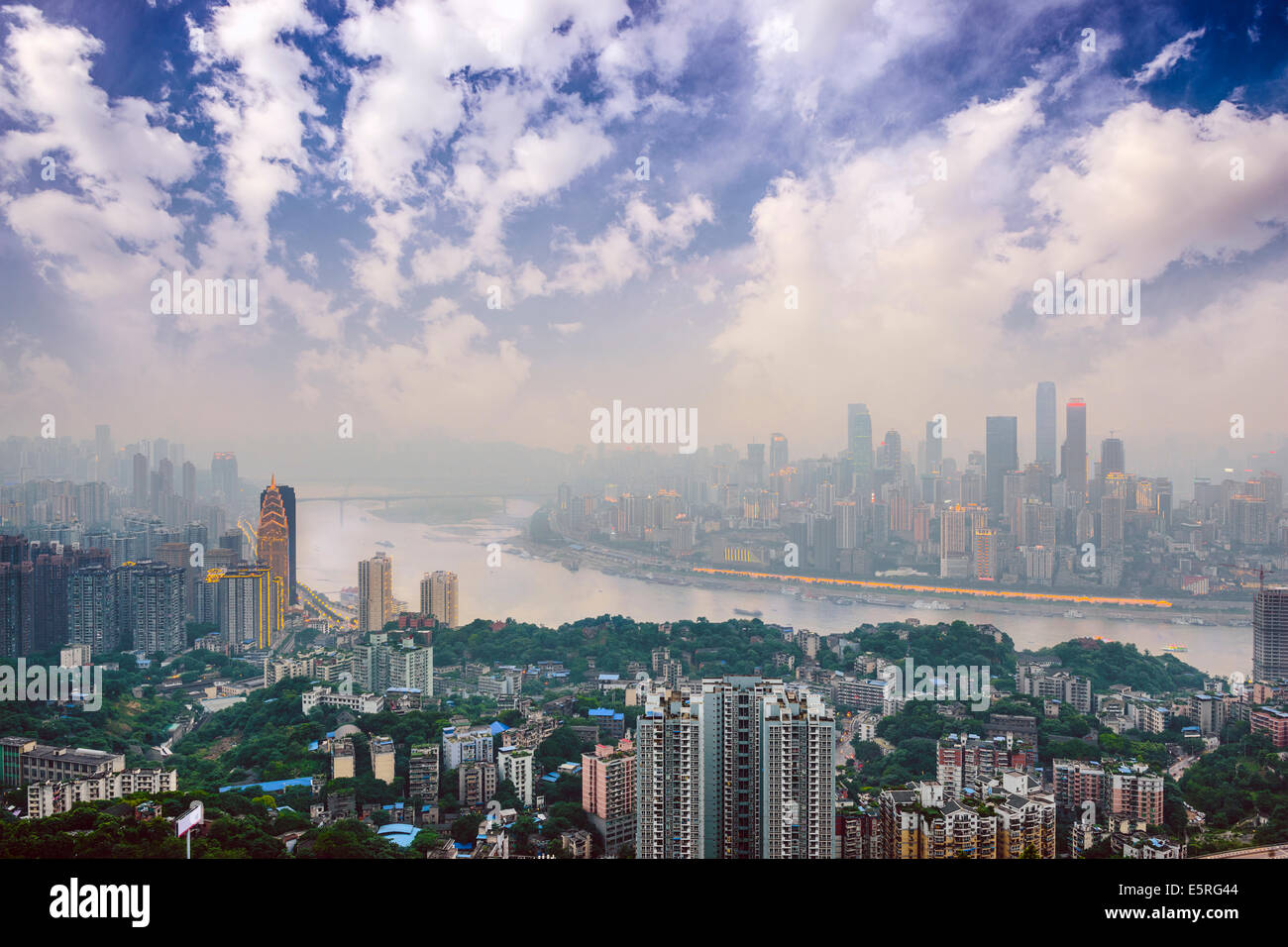 Chongqing, China over the Yangtze River Stock Photo - Alamy