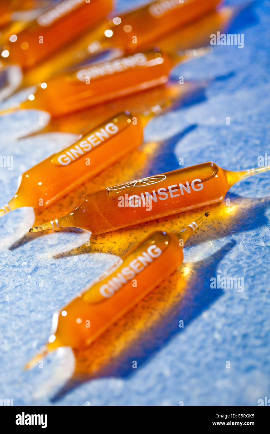 Ginseng preparation glasses Stock Photo - Alamy