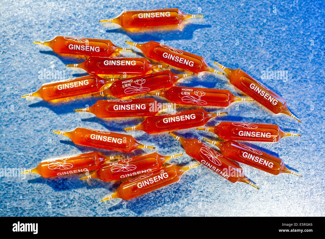 Ginseng preparation glasses Stock Photo - Alamy